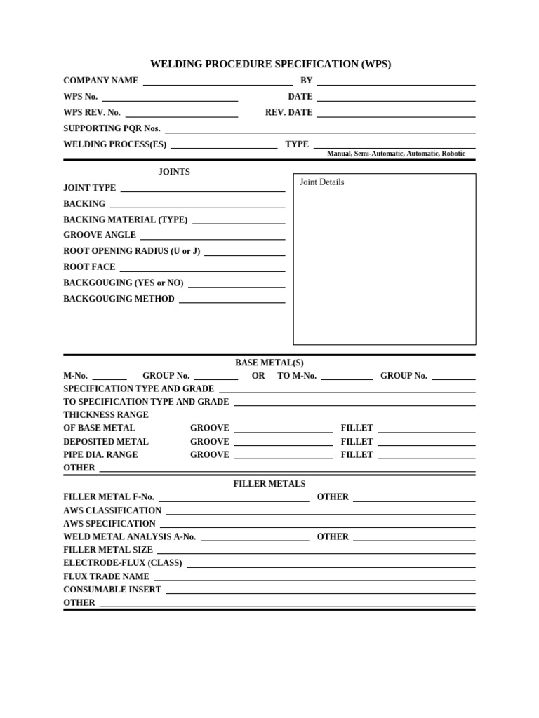 Wps Pdf Welding Construction