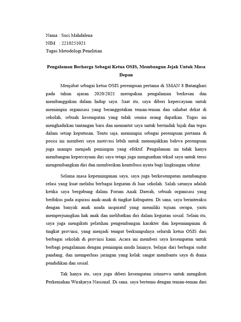 Pengalaman Berkesan Pdf