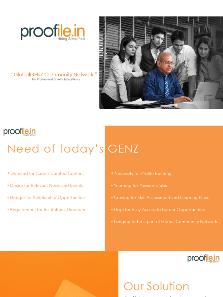 PROOFILE Pitchdeck | PDF | Business