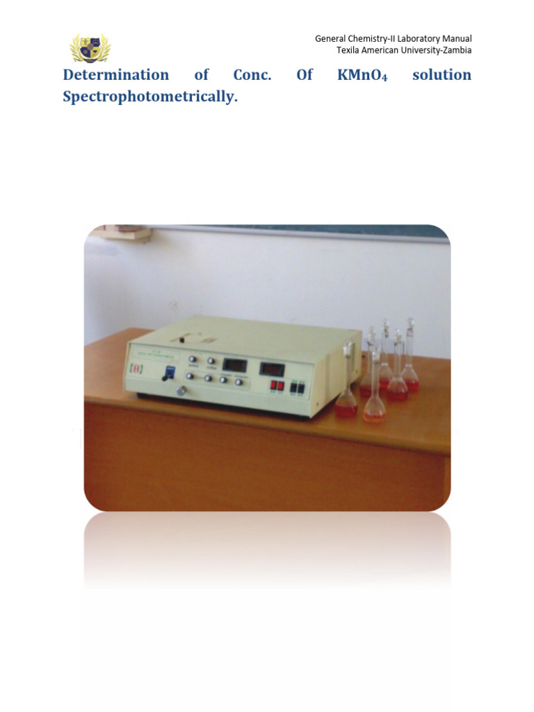 General Chem-II Exp-9 Spectrophotometery | PDF | Absorbance ...