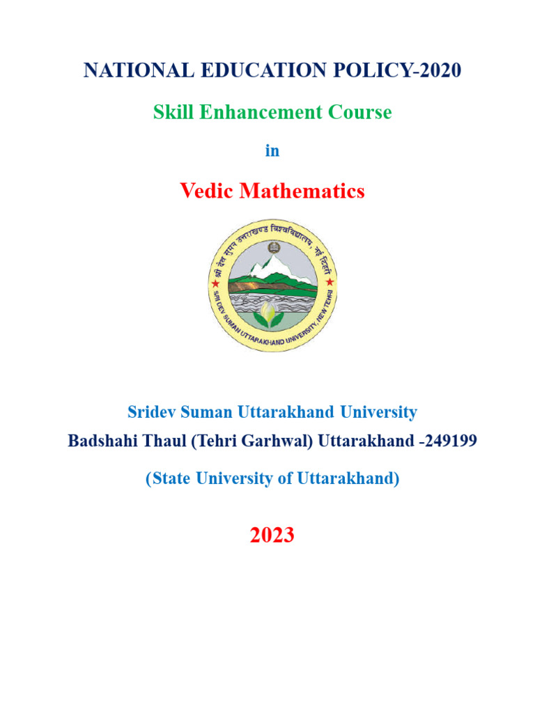 In87027sec in Vedic Mathematics | PDF | Algebra | Arithmetic