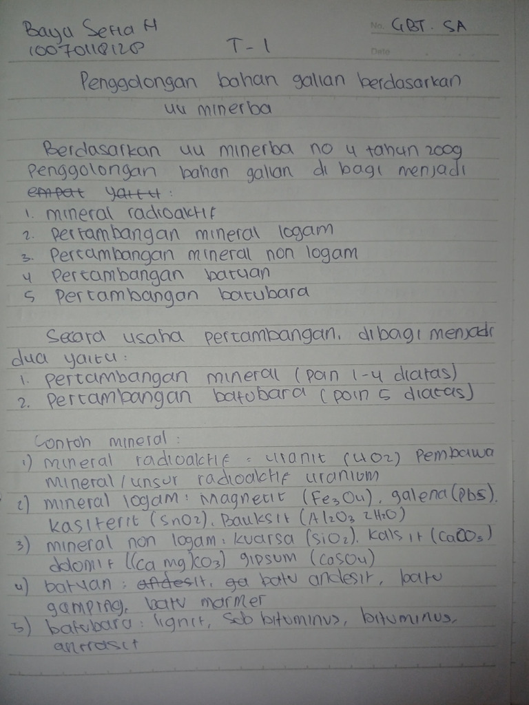 T01 - SA - GBT - A - Bayu Setia Nugraha - 10070118128 | PDF