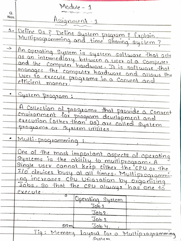 Os Assignment 1 to 3 | PDF
