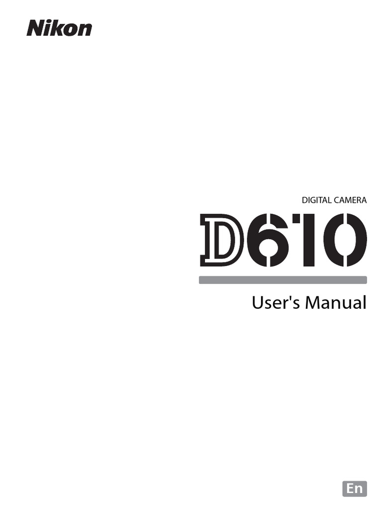 D610 NT (En) 03 Manual | PDF | Live Preview | Camera