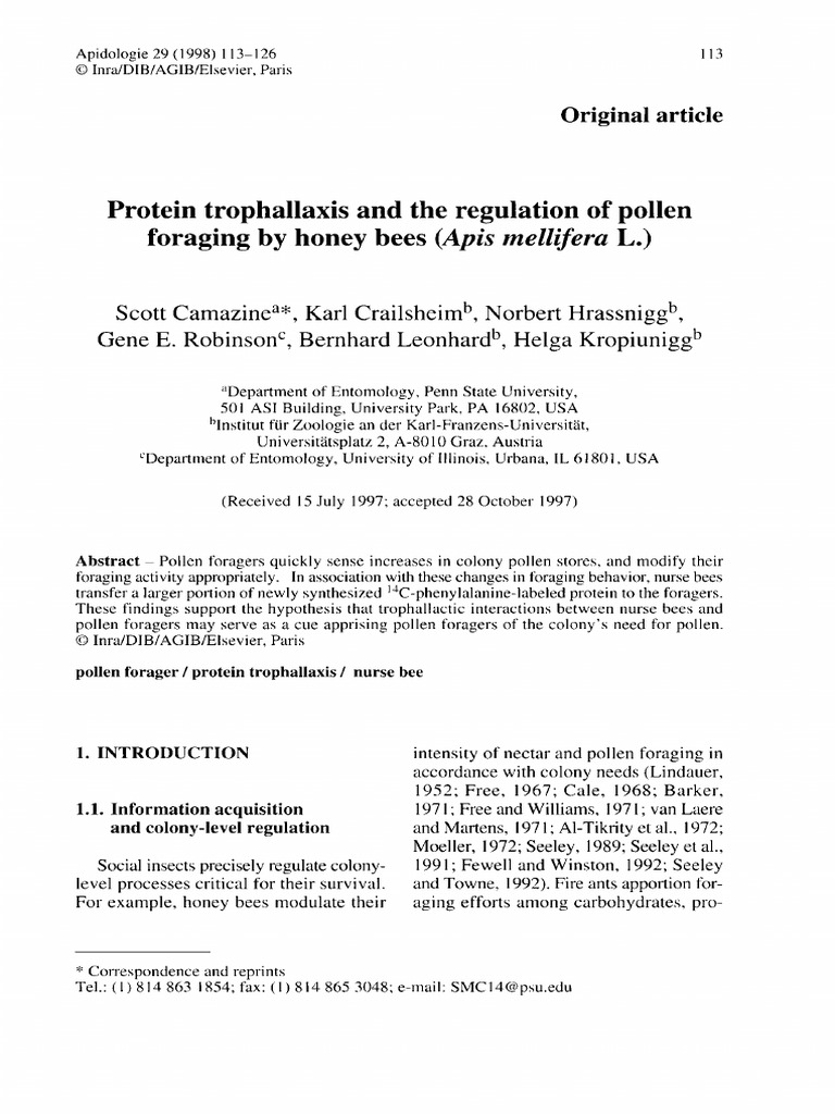 Apidologie 0044-8435 1998 29 1-2 ART0007 | PDF | Bees | Honey Bee