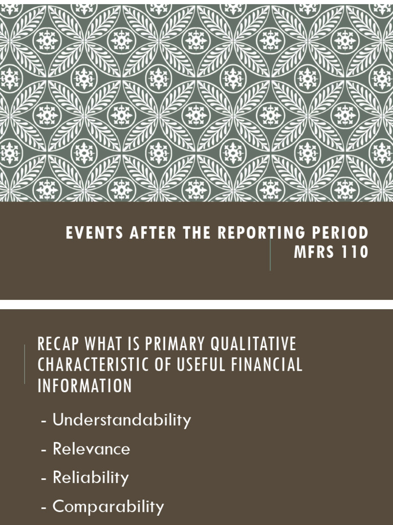 TOPIC 4 - MFRS110_EVENT AFTER REPORTING.ppt (1) | PDF | Going Concern ...