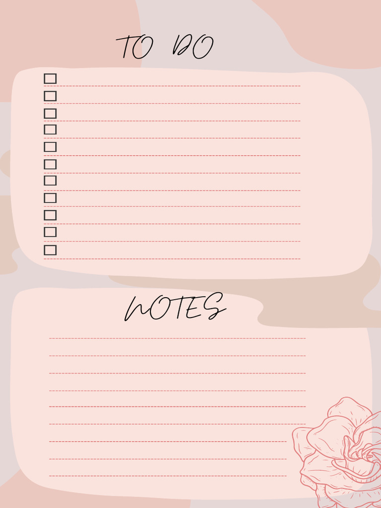 Comprehensive To-Do Notes List | PDF