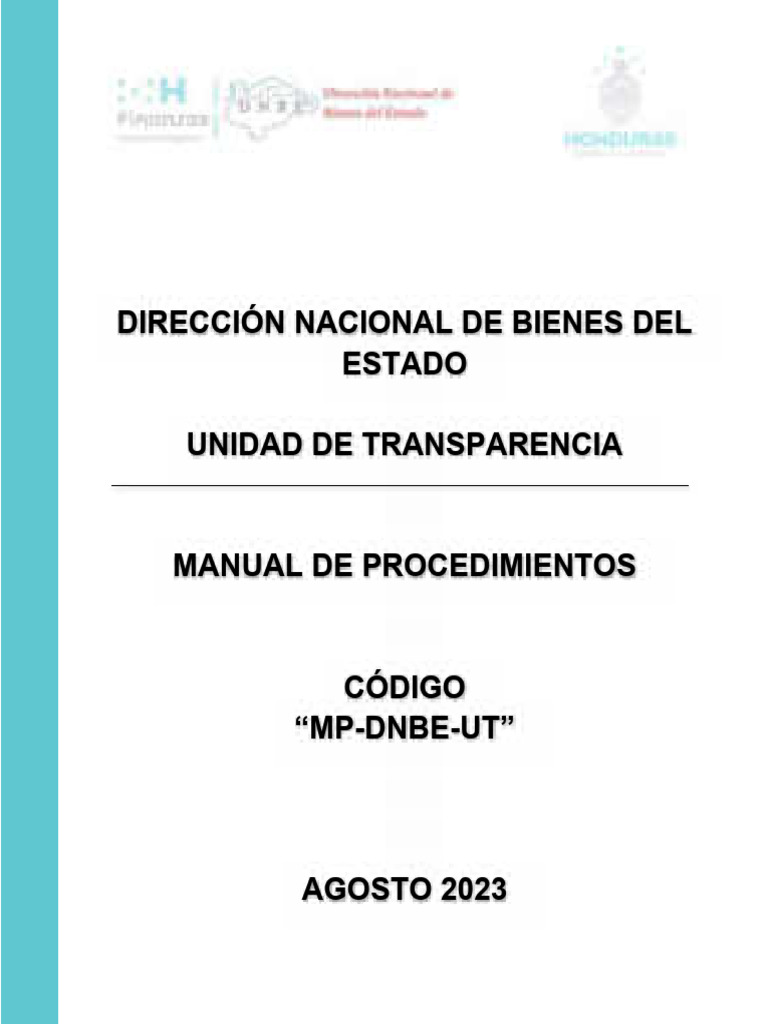 Manual Procedimientos Dnbe 2024 | PDF