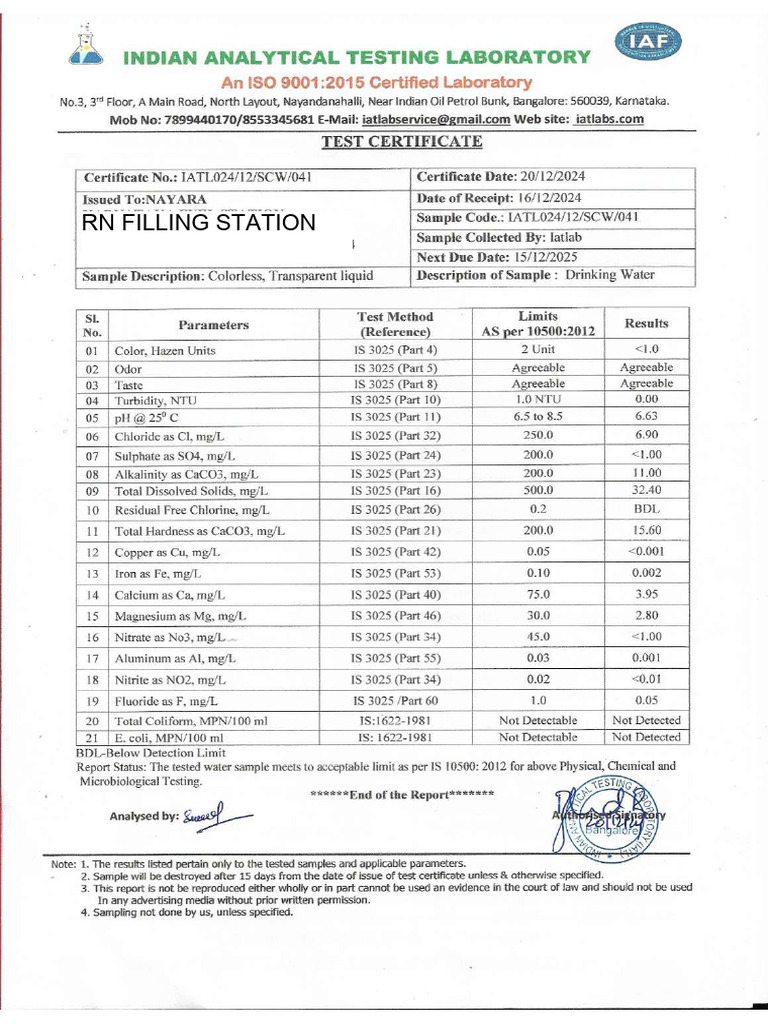 Watercertificate | PDF