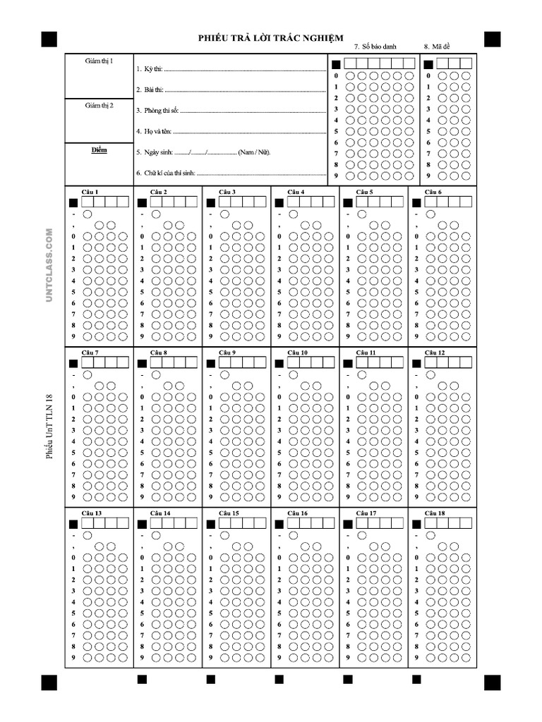 UnT NUM 18 - 1 Form | PDF