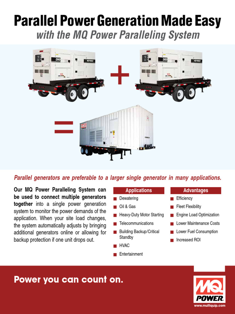 Parallel Power Generation Overview | PDF | Pump | Electric Generator