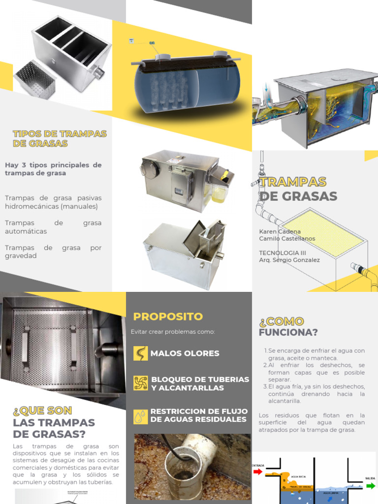 Tipos de trampas de grasa y su función | PDF