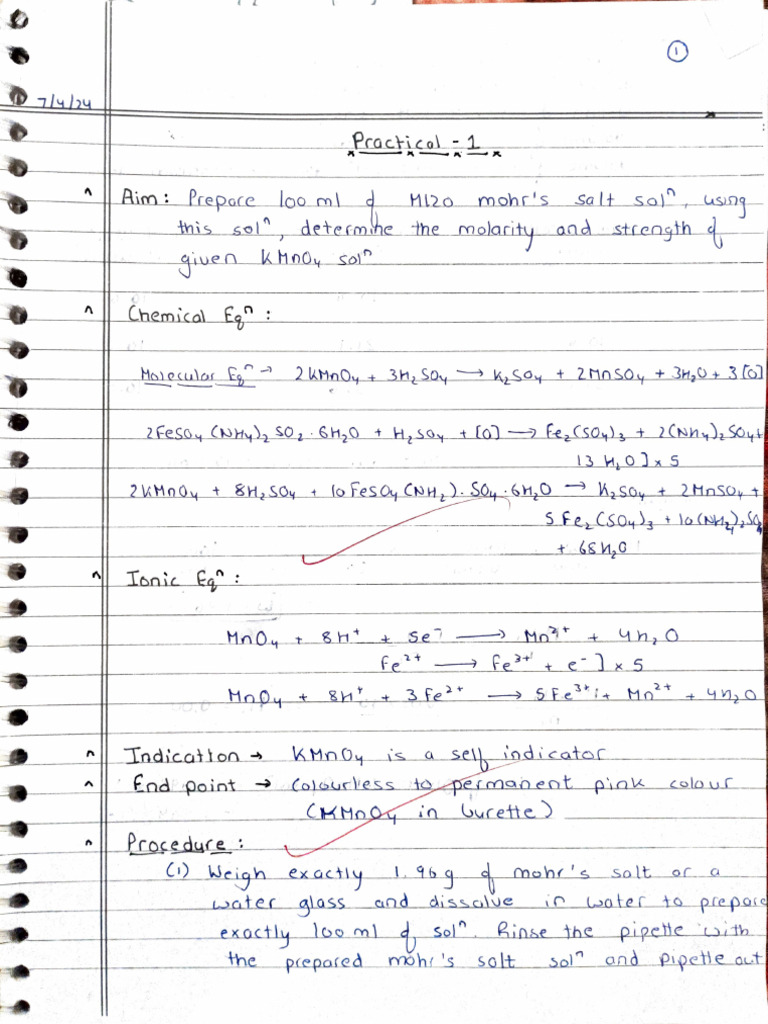 Chem Practical File | PDF