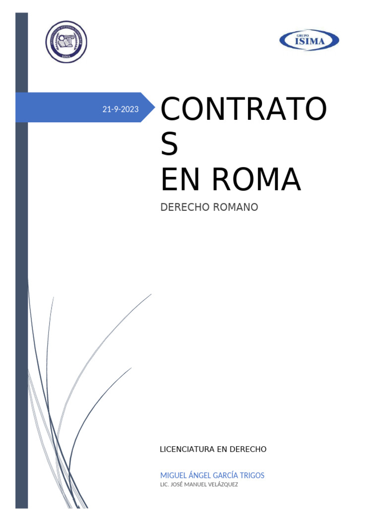 Contratos en Derecho Romano: Claves y Tipos | PDF | Ley común | Derecho ...