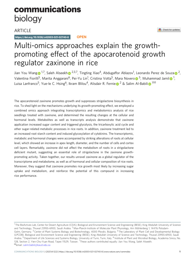 Multi-Omics Approaches Explain The Growth-Promoting Effect of The ...