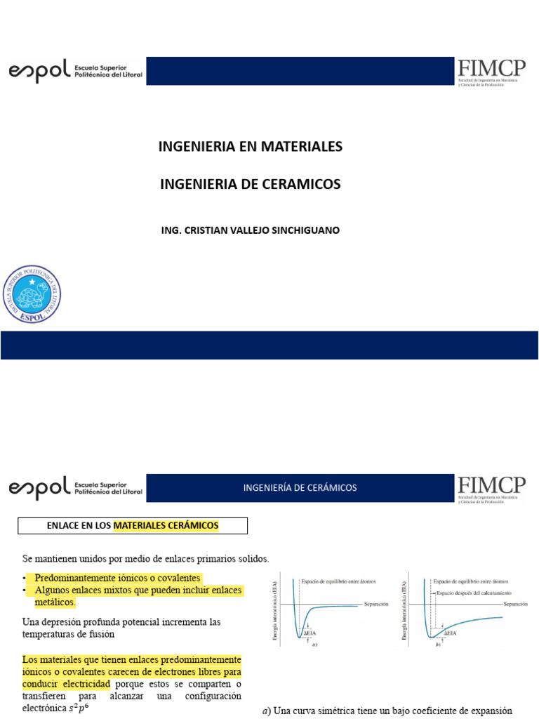 Estructura y Enlaces en Cerámicos | PDF | Enlace químico | Enlace iónico