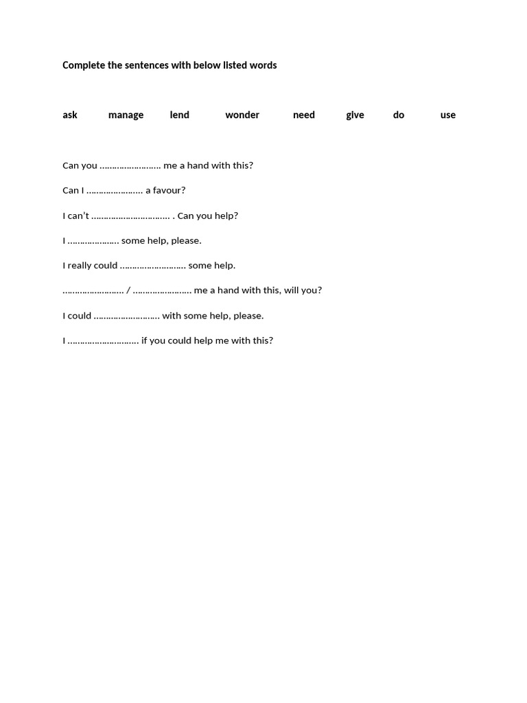 Asking For Help | PDF