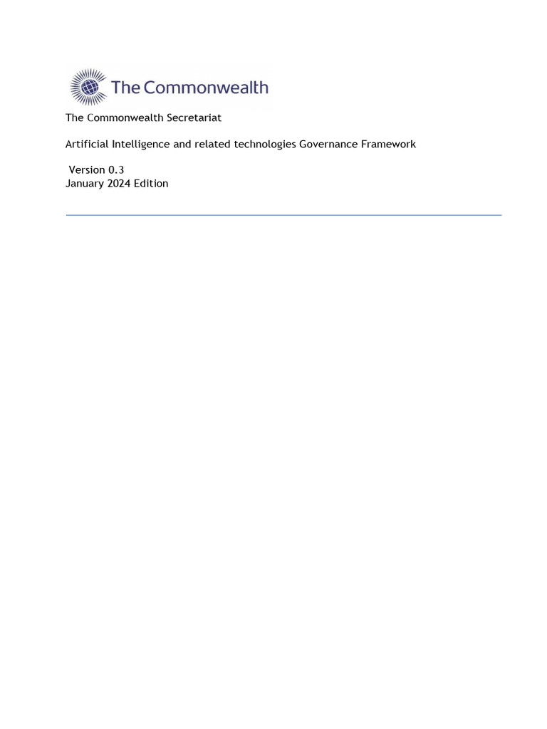 AI Governance Framework for Commonwealth | PDF | Artificial ...