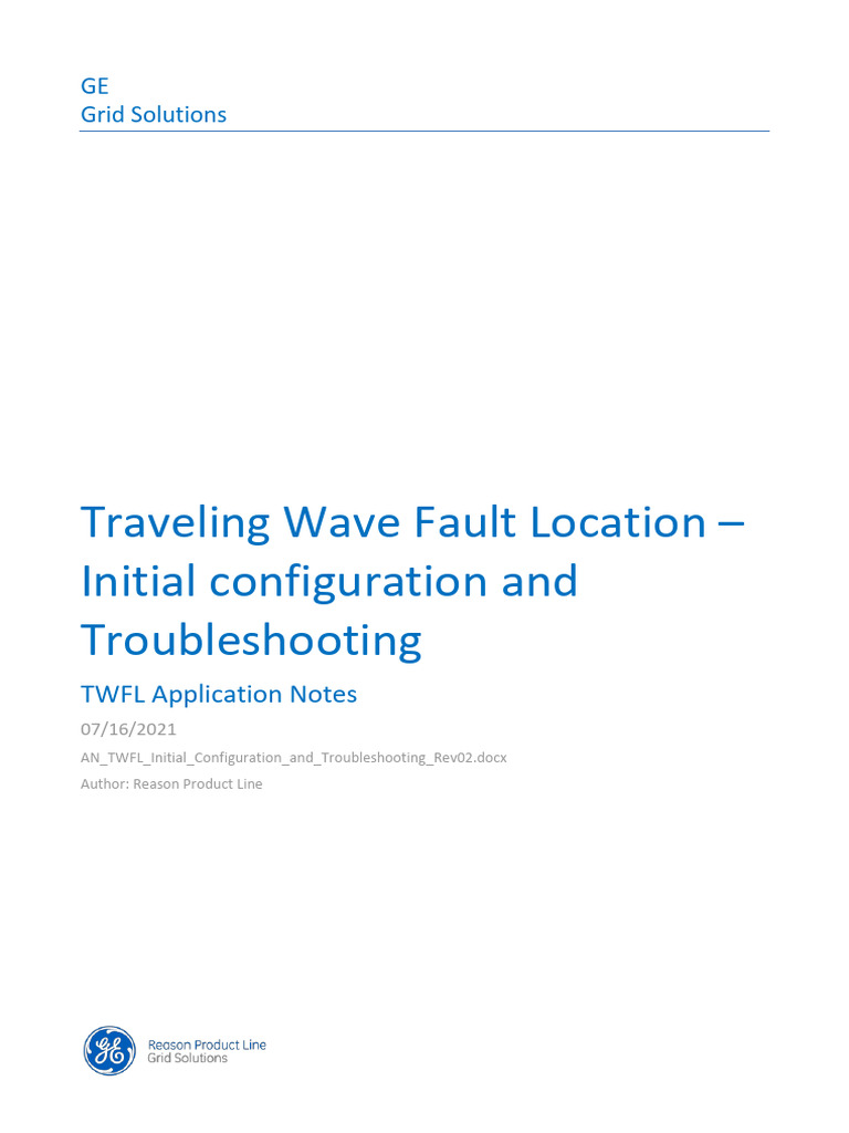 AN_TWFL_Initial_Configuration_and_Troubleshooting_Rev02 | PDF | Electric Power Transmission ...