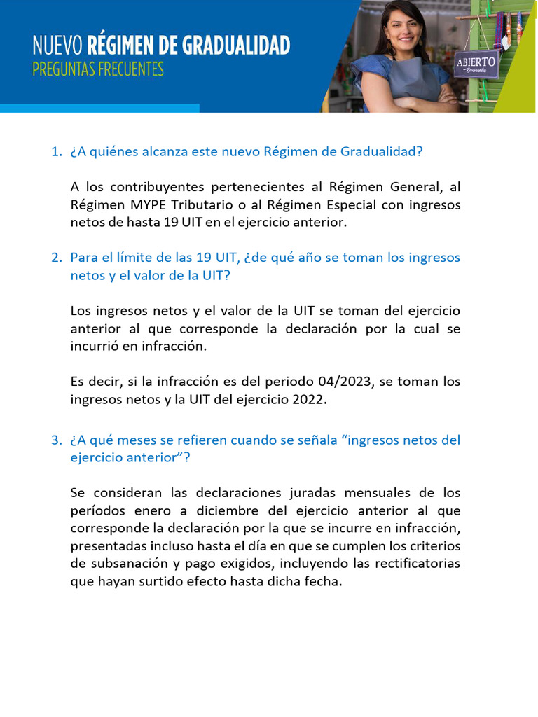 Régimen de Gradualidad: Beneficios y Requisitos | PDF