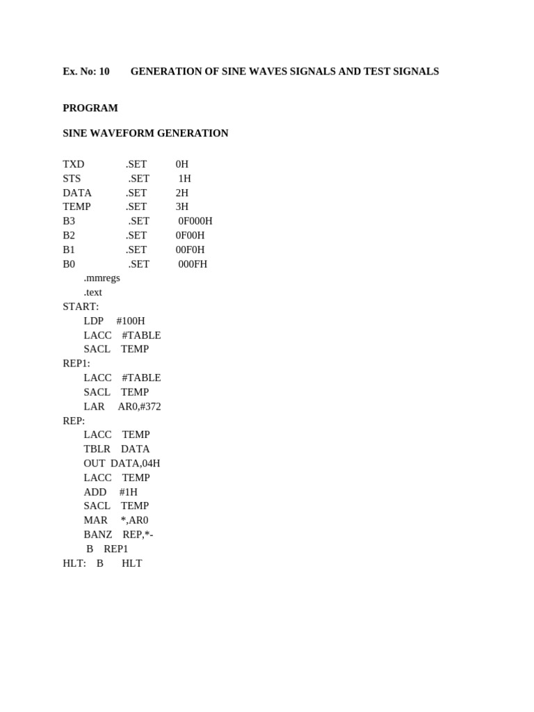 exp 10 waveform generation | PDF