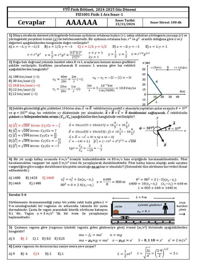 Aaaaaa: Cevaplar | PDF
