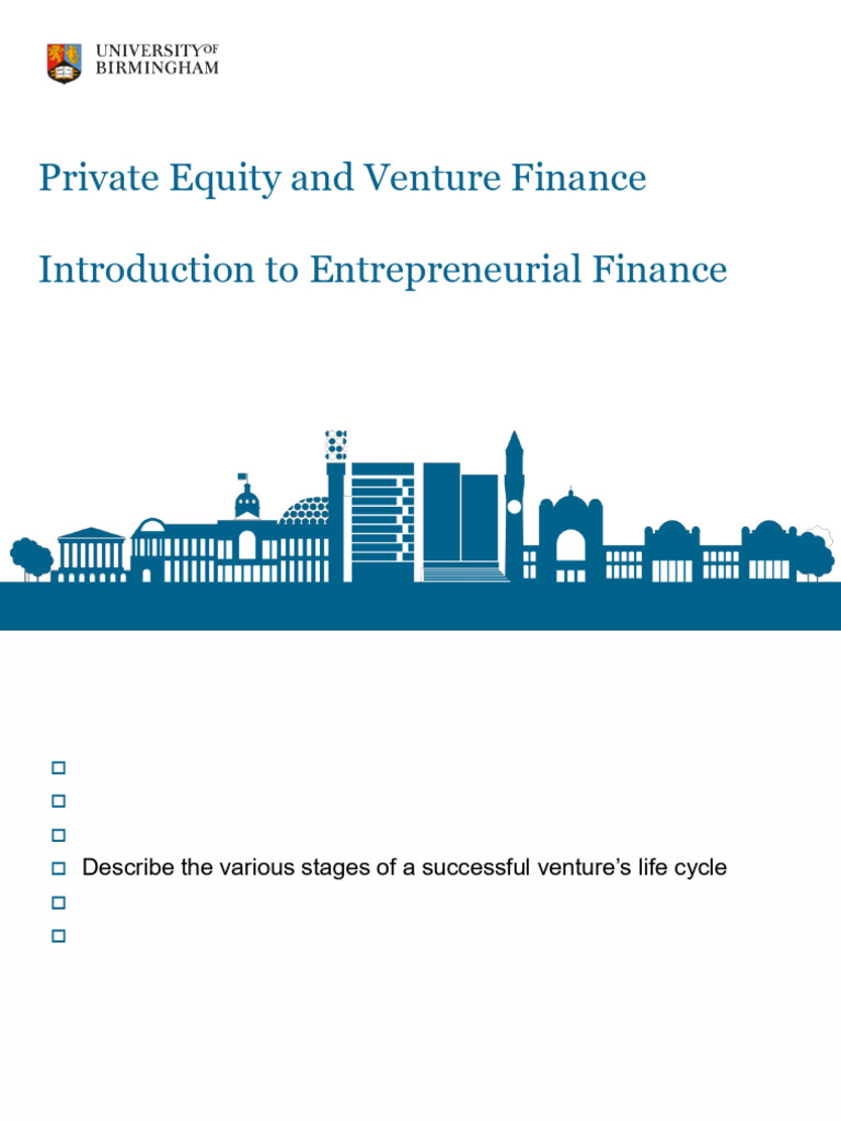 Introduction To Entrepreneurial Finance Pdf Corporate Finance