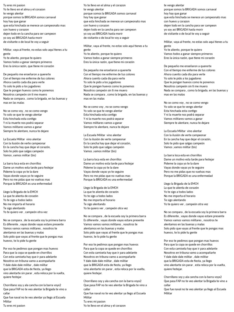 Himno de la Brigada Militar EMCH | PDF