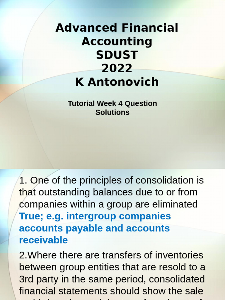Tutorial Week 4_AFA_Question Solutions | PDF