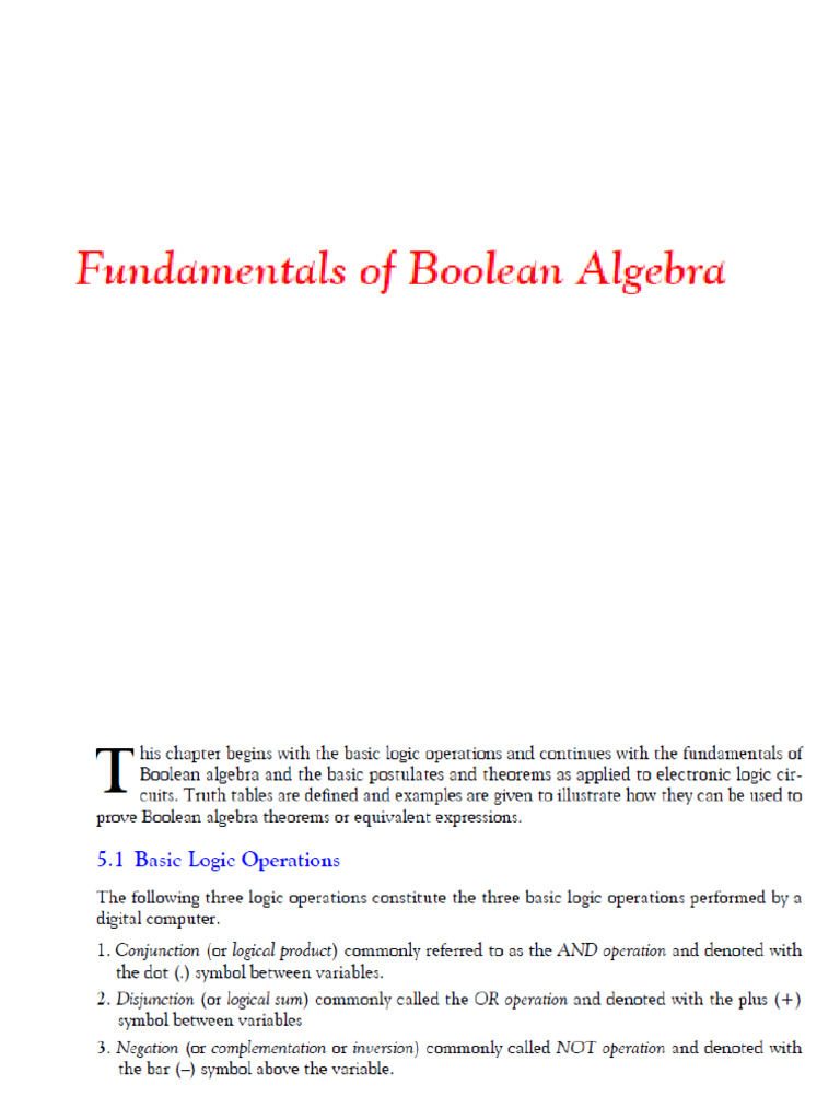 Algebra de Boole | PDF