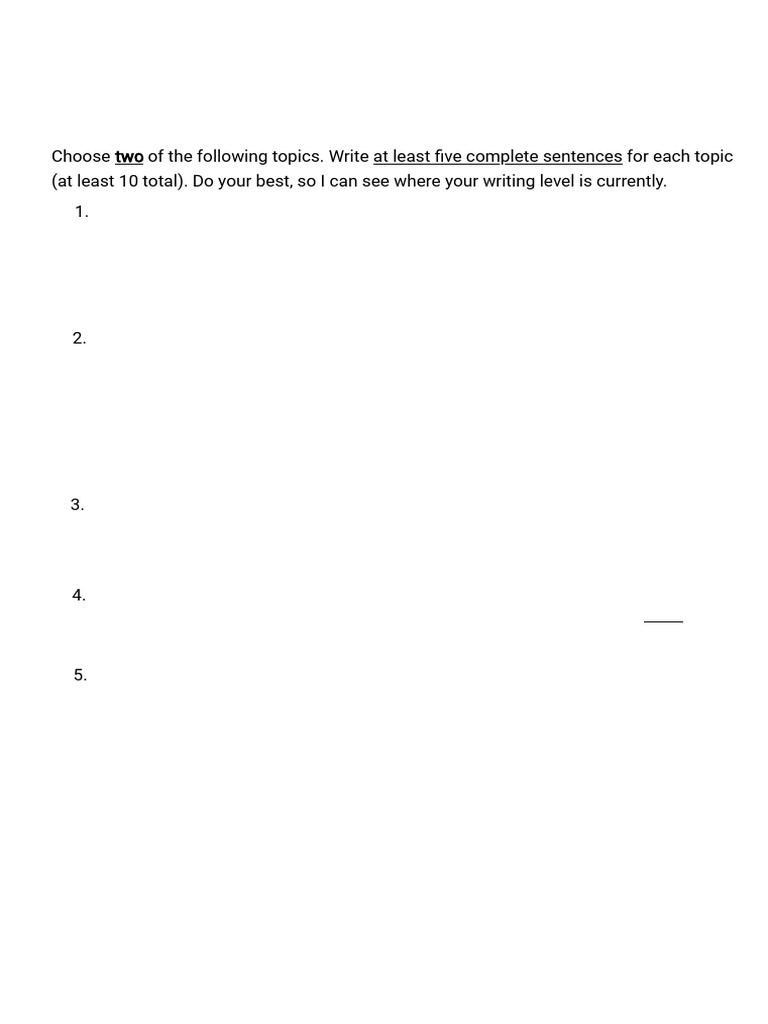 writing placement test ARW (1) | PDF