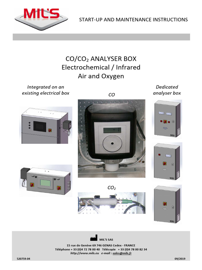 Manual de Analizador de CO, CO2 | PDF | Carbon Dioxide | Oxygen