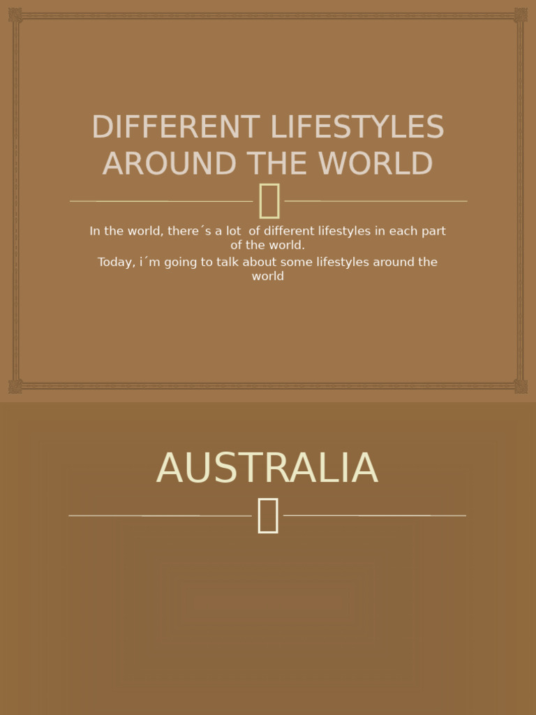 Different Lifestyles | PDF