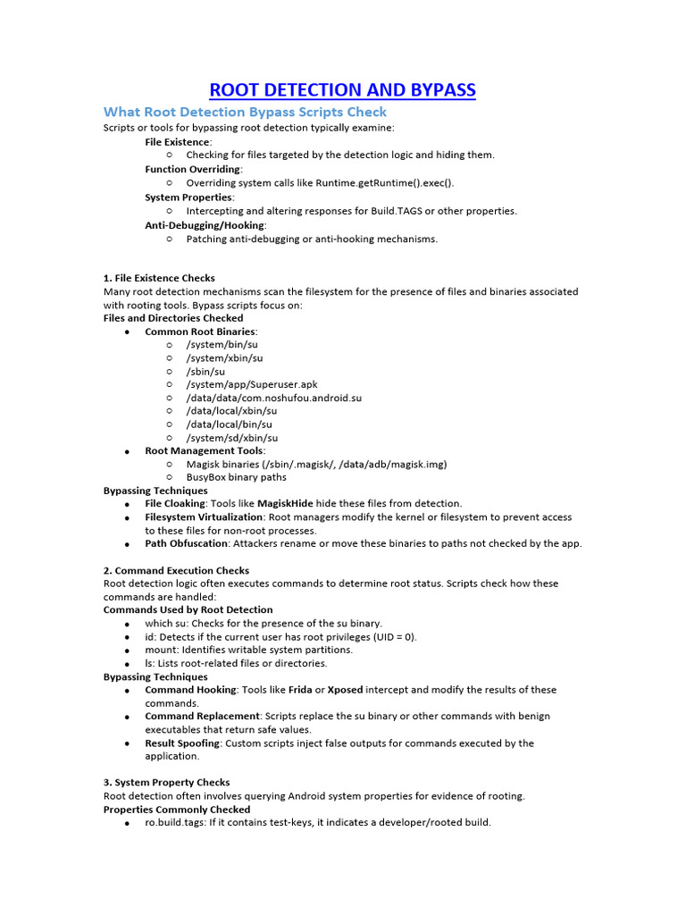Root Detection and Bypass (2) | PDF | Encryption | Superuser