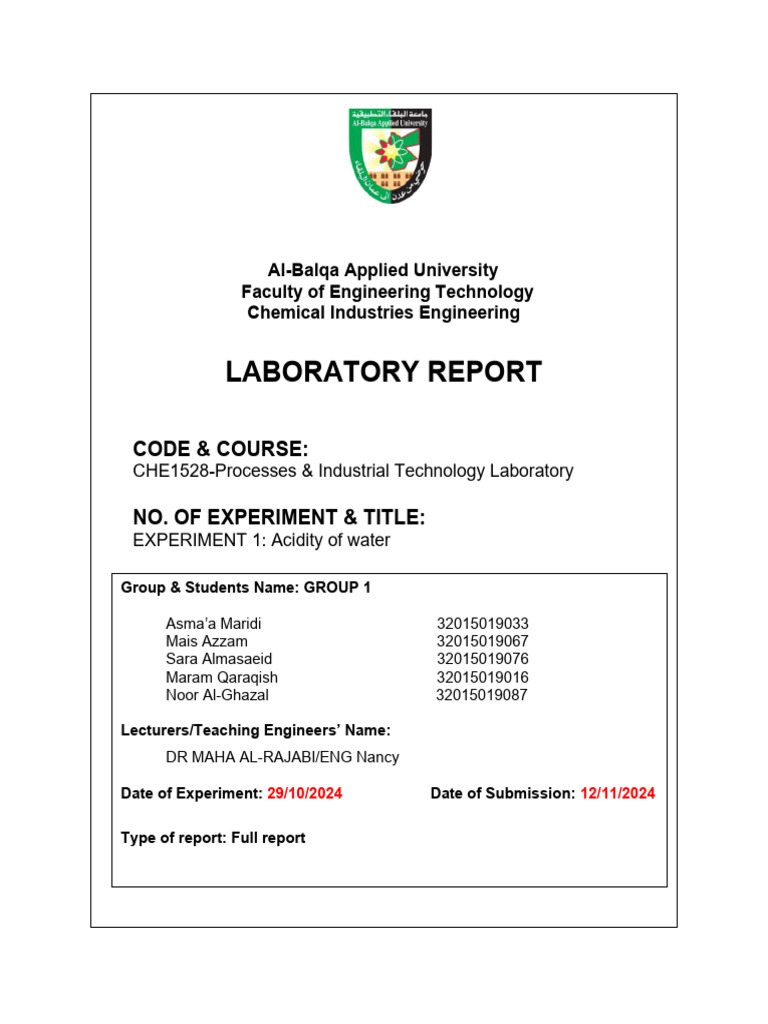 acidity full report | PDF | Acid | Hydroxide