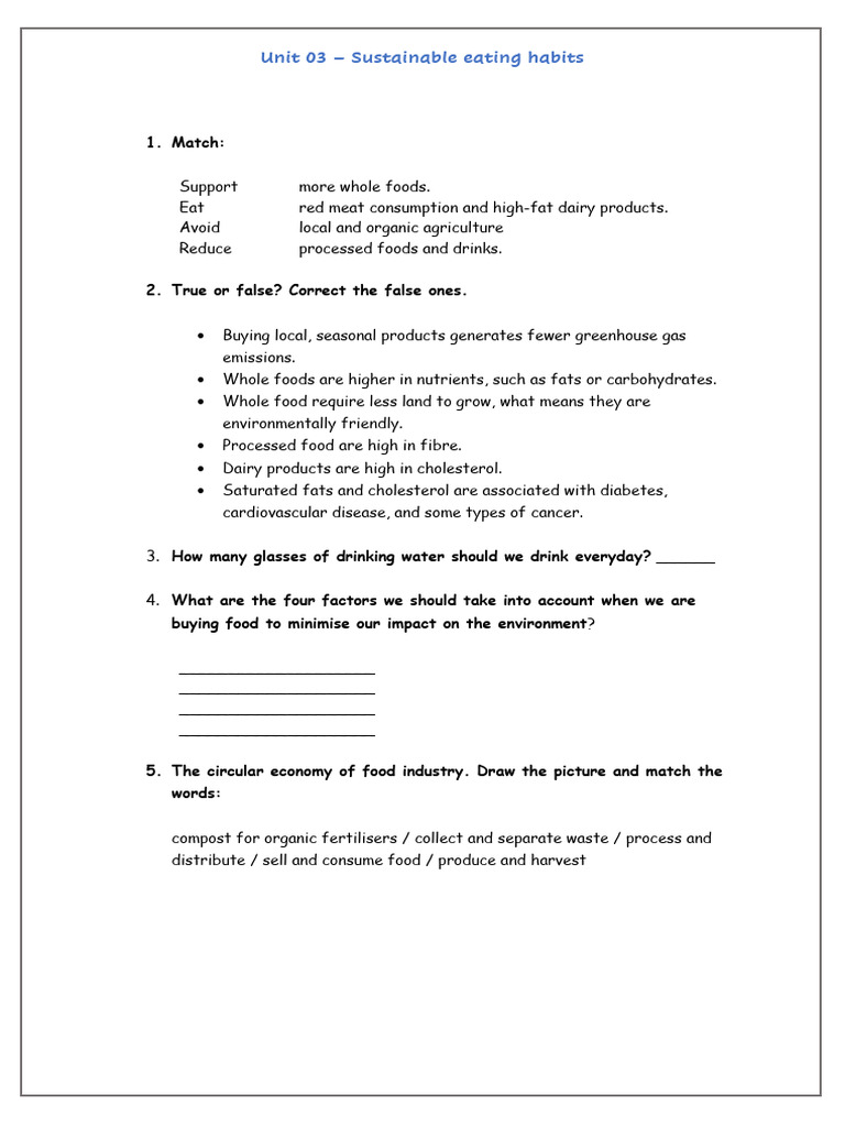 Sustainable Eating Habits Guide | PDF