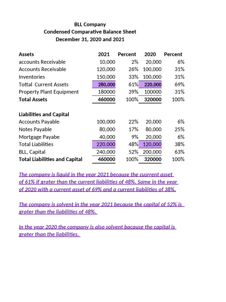 BLL Co. 2020-2021 Financial Overview | PDF | Expense | Financial Accounting