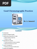 Good Chromatography Practices | PDF | Chromatography | High Performance ...
