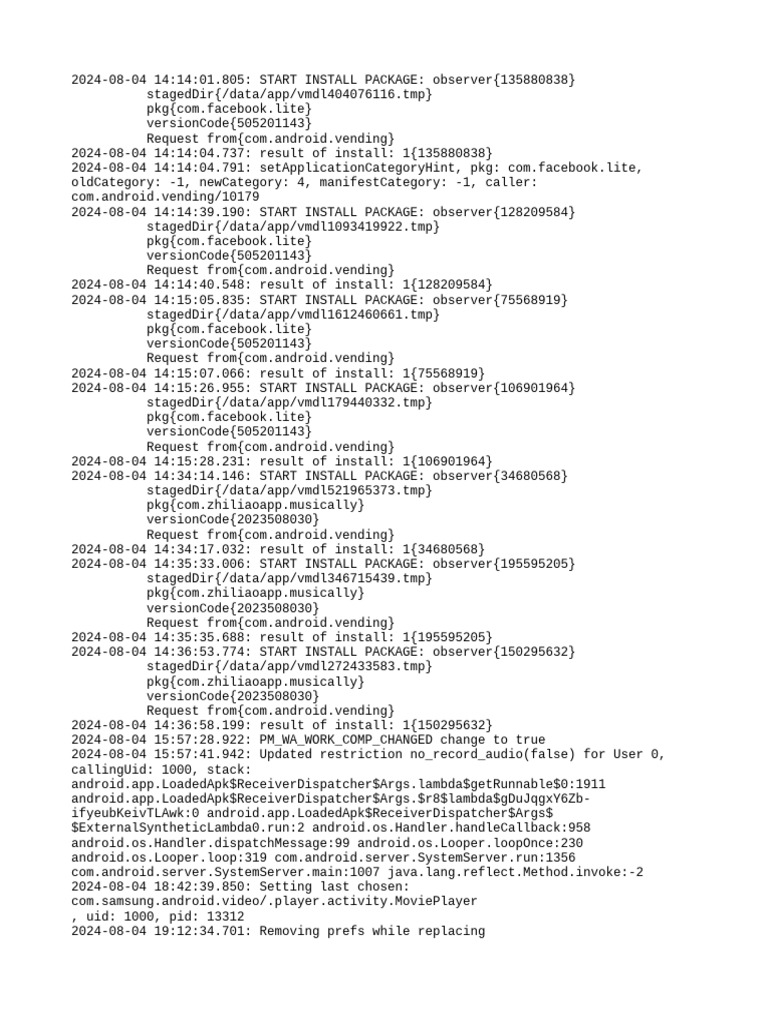 pm_debug_info | PDF | Android (Operating System) | Computing
