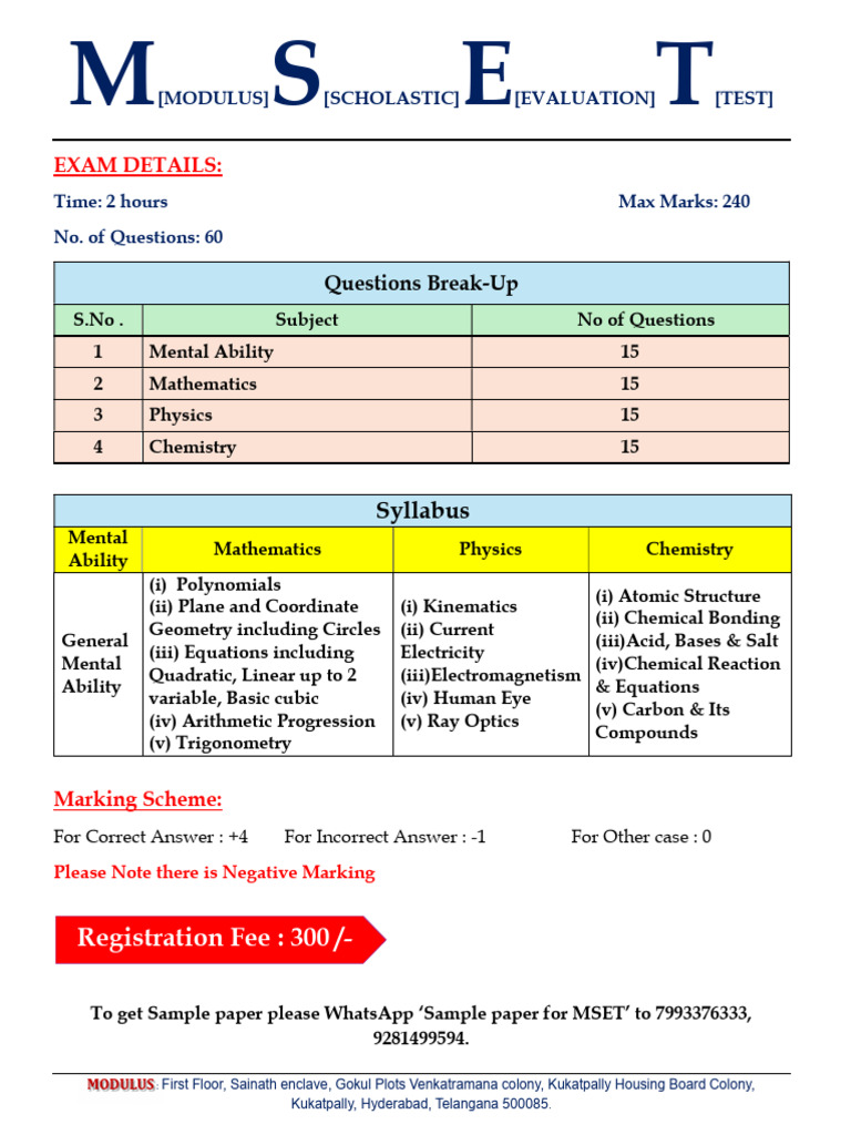 MSET (2) | PDF | Chemistry | Equations