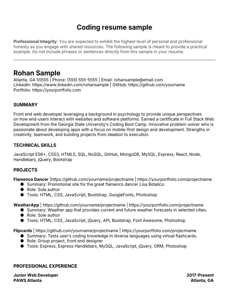 SAMP CodingResume GoogleDoc 2of2 CT | PDF | Java Script | J Query