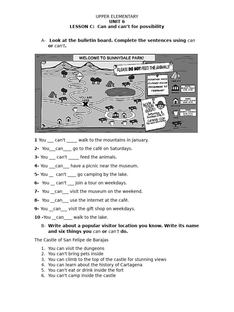 Lesson C-Can or Cant For Possibilities | PDF