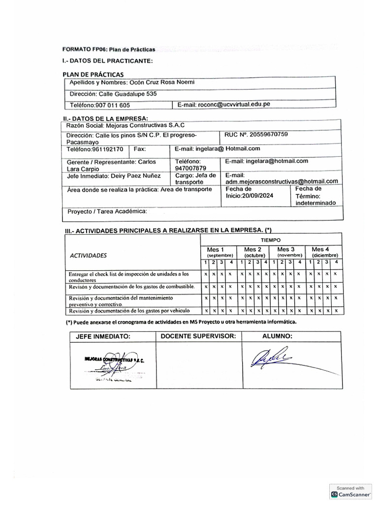 Plan de Practicas | PDF