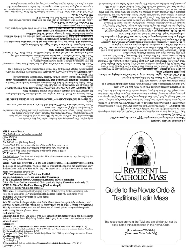 Guide To No TLM Prinatable | PDF | Eucharist | Mass (Liturgy)