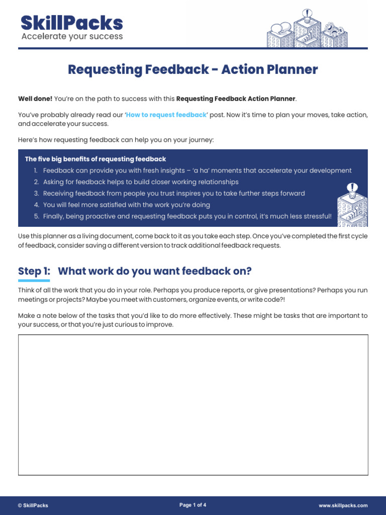 Requesting Feedback Action Planner | PDF