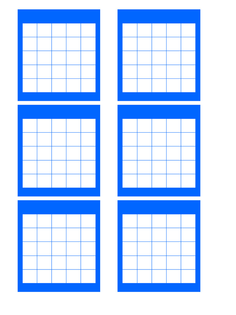 100 Cartones de Bingo para Imprimir | PDF