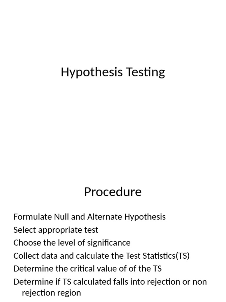 Hypothesis Testing | PDF | Statistical Hypothesis Testing | Type I And ...