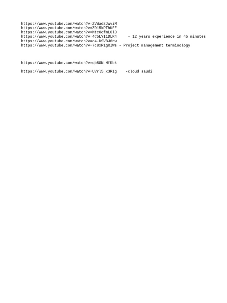 Project Management & Cloud Videos | PDF