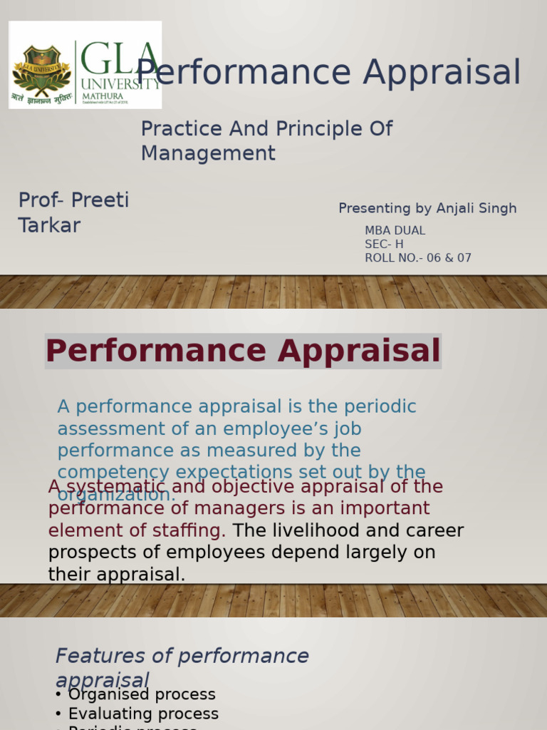 performance appraisal.pptx | PDF | Performance Appraisal | Behavior Modification