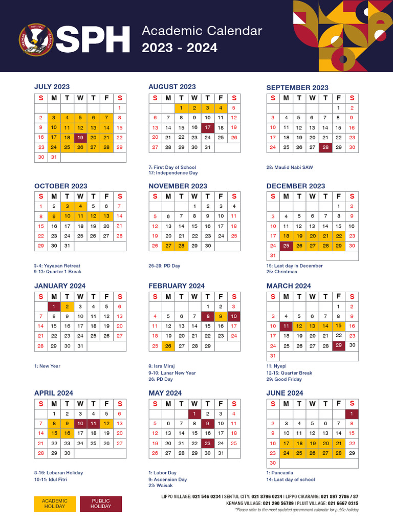 Academic Calendar V6 | PDF | Observances | Religious Holidays